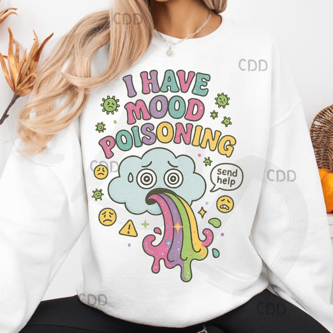 Mood Poisoning Png, Funny Cloud Art, Retro Rainbow Png, Sarcastic ...