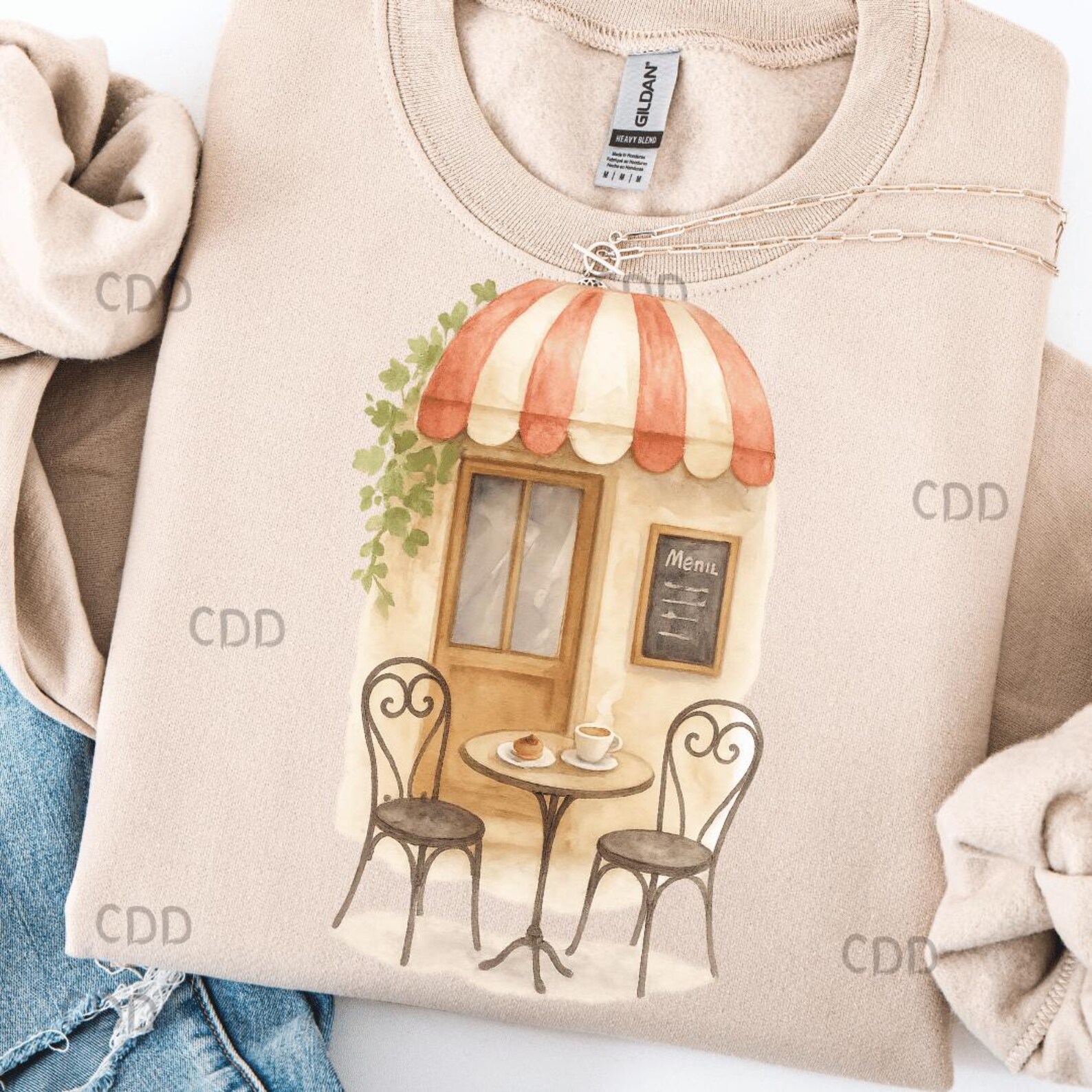 French Café Table PNG With Bistro Chairs, Coffee and Pastry – Parisian ...