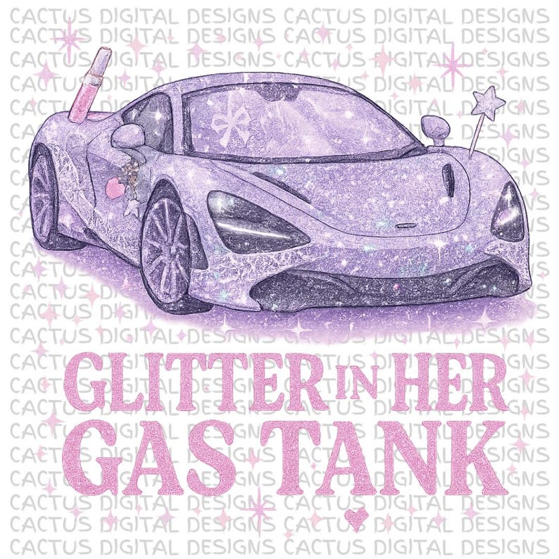Glitter in Her Gas Tank Supercar PNG – Cute Girly Supercar Art in ...
