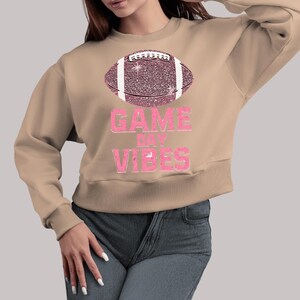 Game Day Vibes PNG – Pink Glitter Football Digital Download – Cute ...