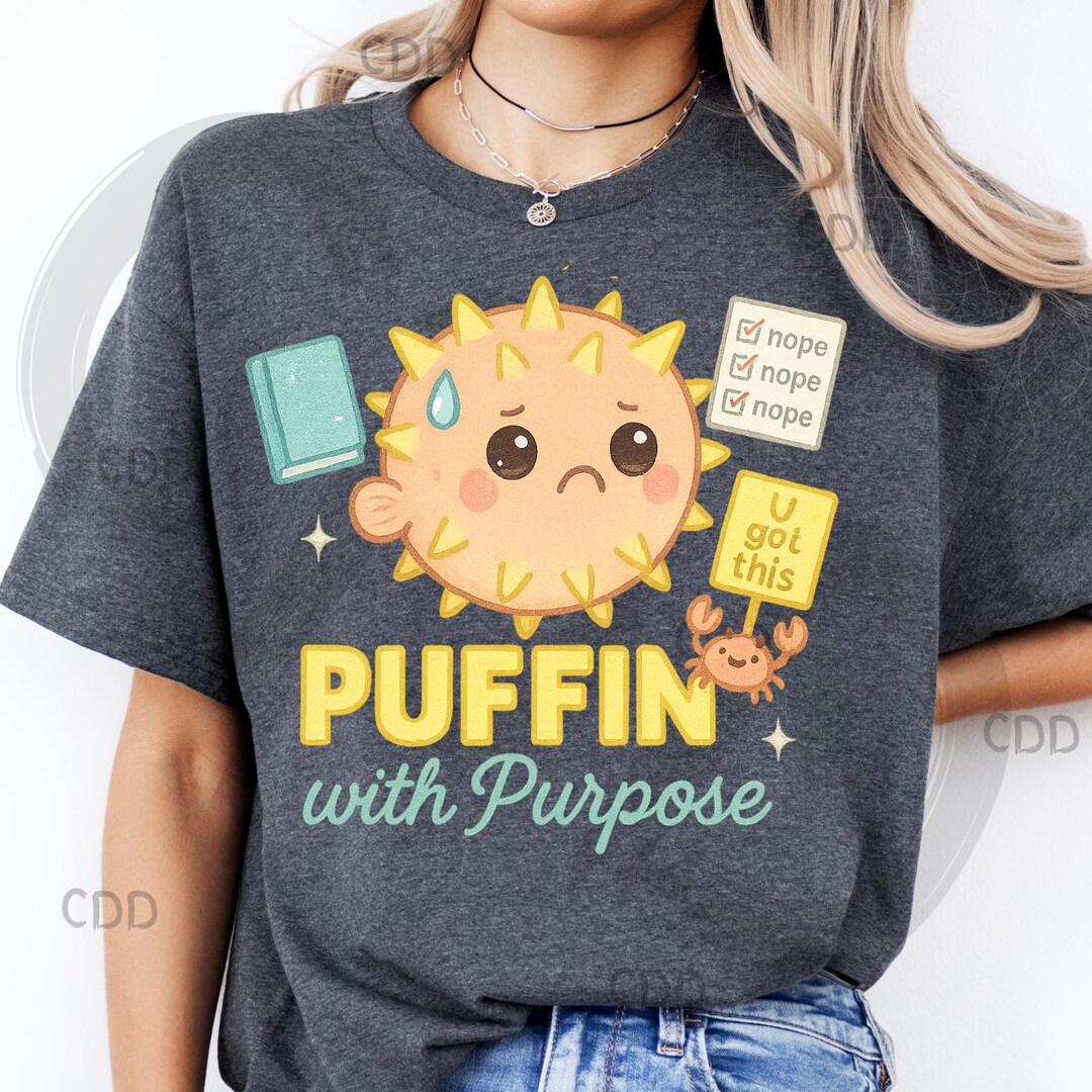 Pufferfish Png, Puffin With Purpose Png, Cute Anxiety Png, Mental Health Png, Kawaii Fish Png ...