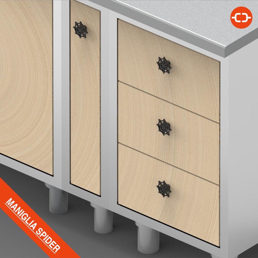 Modern Handle “SPIDER” for Kitchen and Furniture – 3D Printed in Eco ...