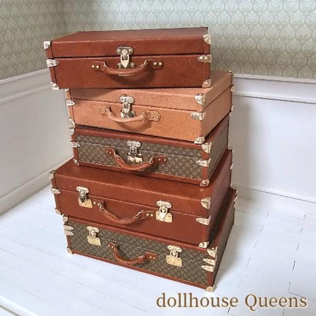 Miniature Doll Trunk Suitcase – 1:6 Scale Travel Luggage for Dolls ...