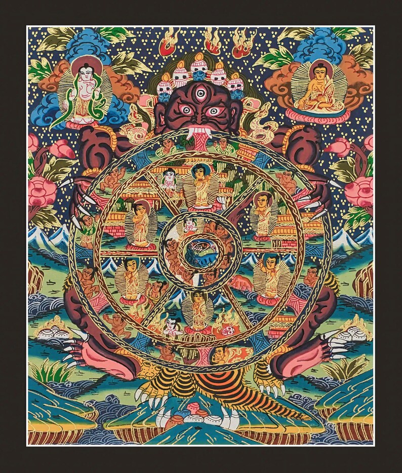 Tibetan Wheel of Life Poster - Etsy