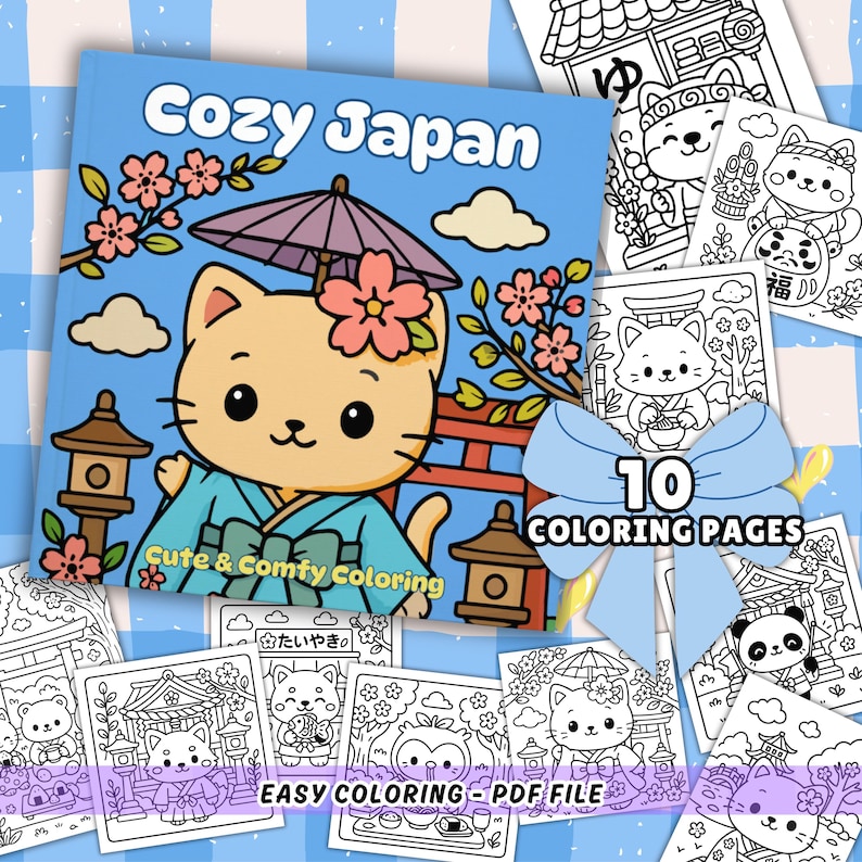 Cute Japanese Coloring Pages