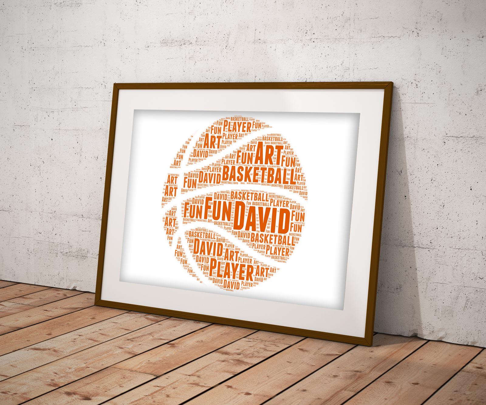 Basketball Word Art Personalized Player Wall Decor Personalized Word ...