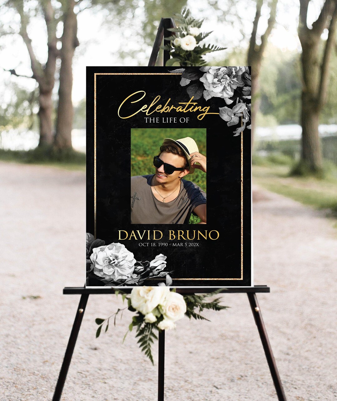 Custom Memorial Photo Display: Funeral Celebration of Life (digital ...