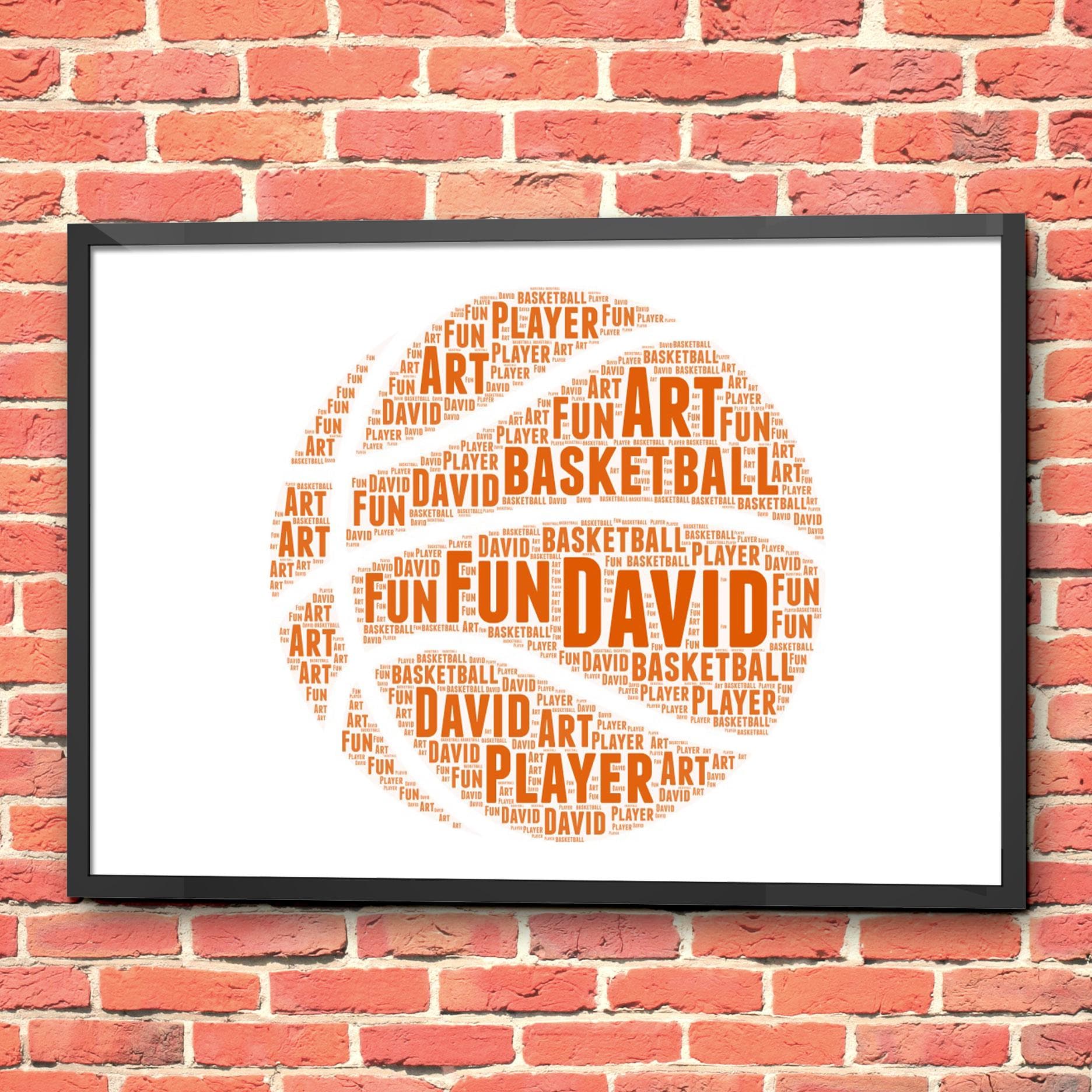 Personalized Basketball Word Art: Player Wall Decor (digital Download ...