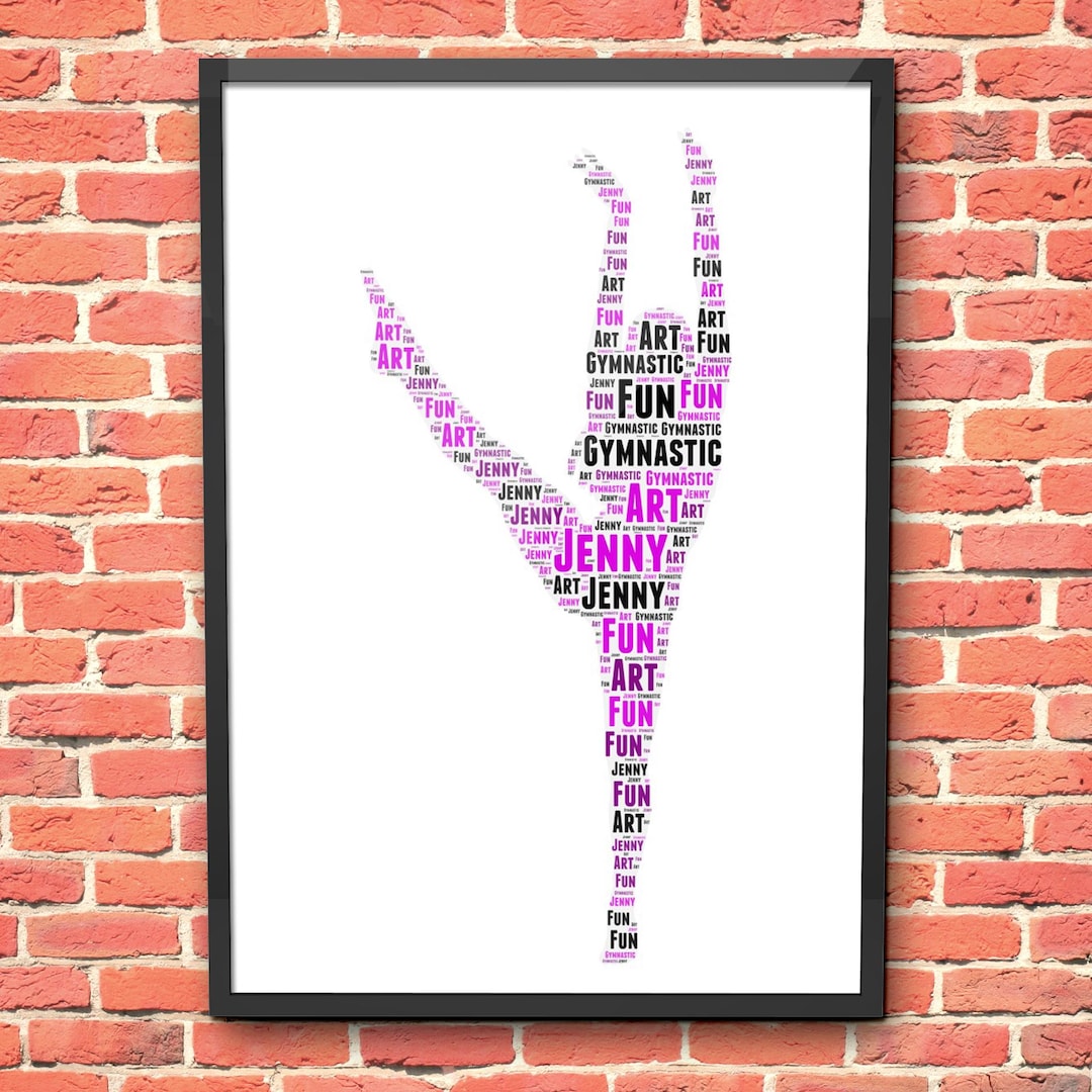 Personalized Gymnastics Word Art Print: Gymnast Gift (digital) - Etsy