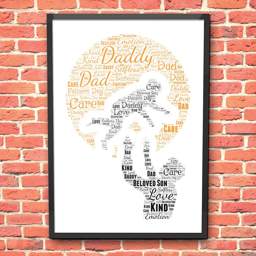 Father’s Day Word Art Printable | Custom Photo Collage for Dad ...