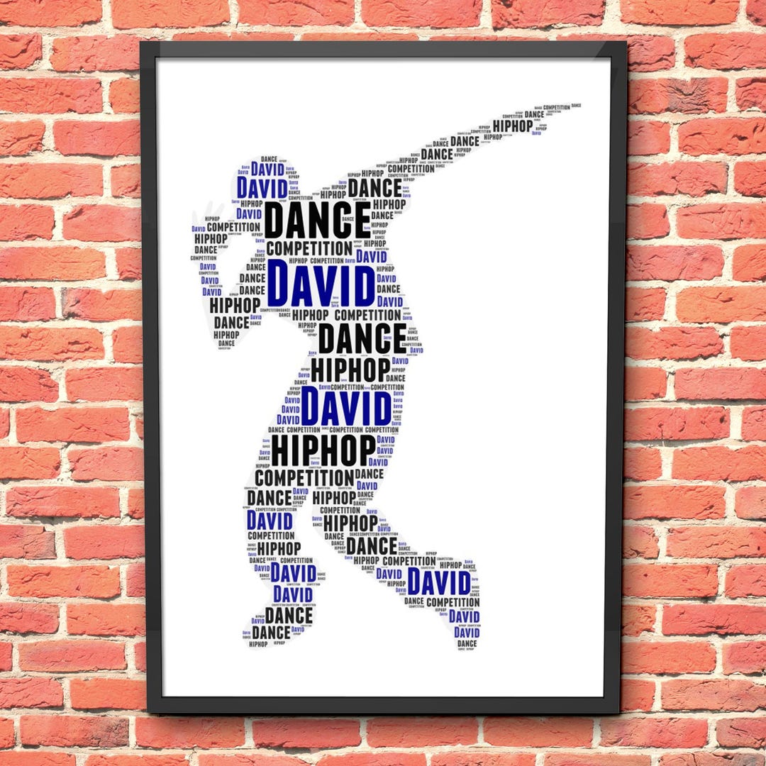 Personalized Hip-hop Dancer Word Art: Custom Urban Dance Decor (digital ...