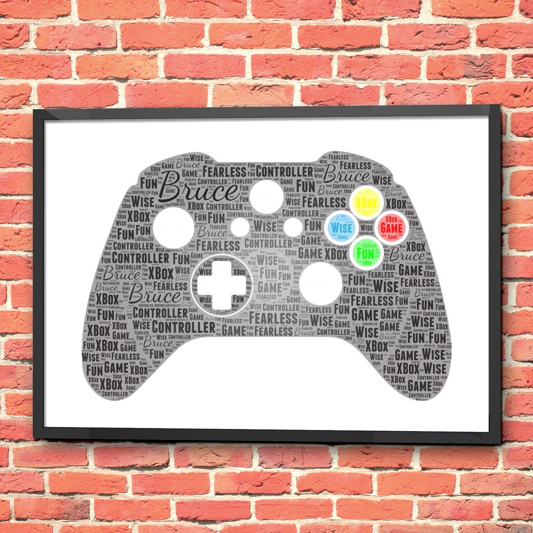 Xbox Controller Word Art | Custom Gamer Gift | Personalized Digital ...