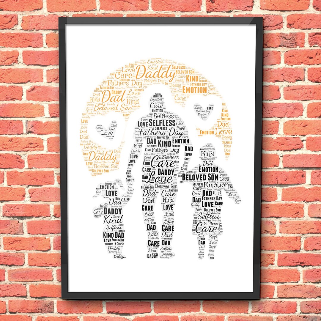 Father’s Day Word Art Custom DAD or PAPA Photo Collage Personalized ...