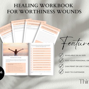 Healing Workbook for Worthiness Wounds Editable Canva Workbook for ...
