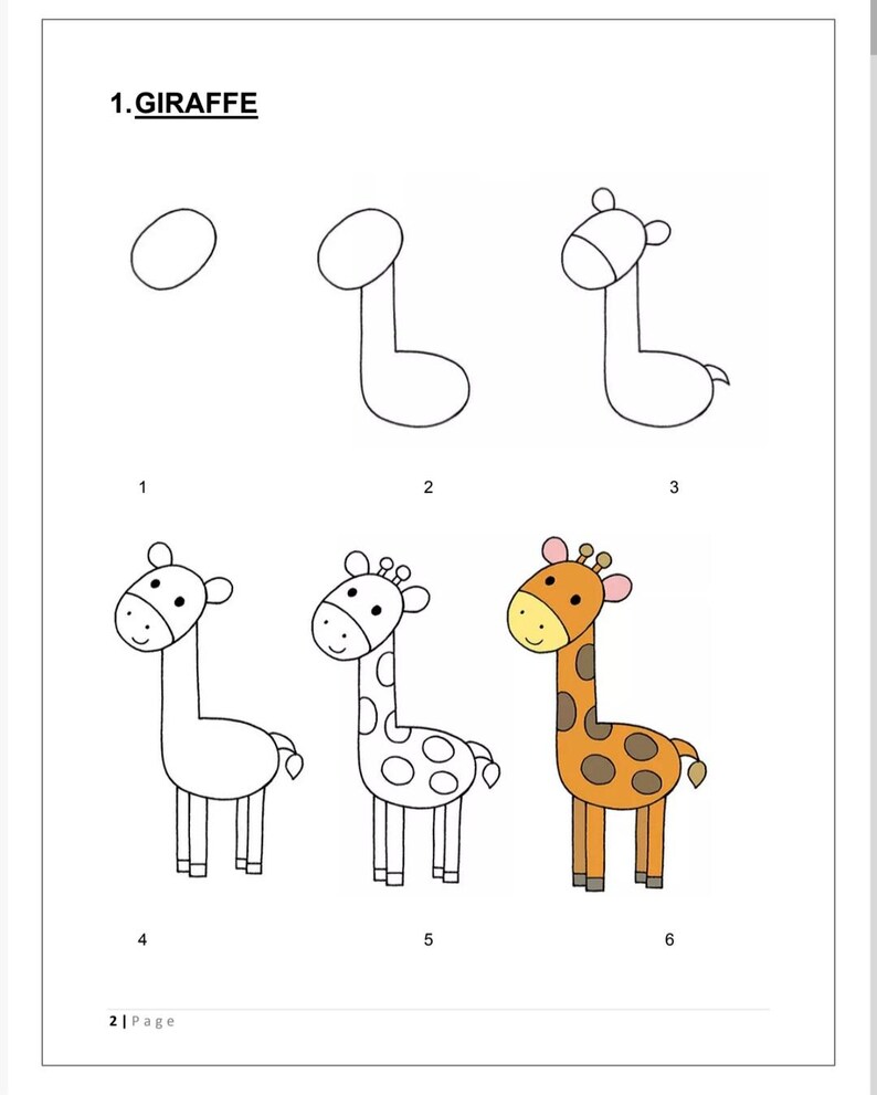 Kids Drawing Book Printable | 12 Step-by-step Drawing Pages | Fun Art ...
