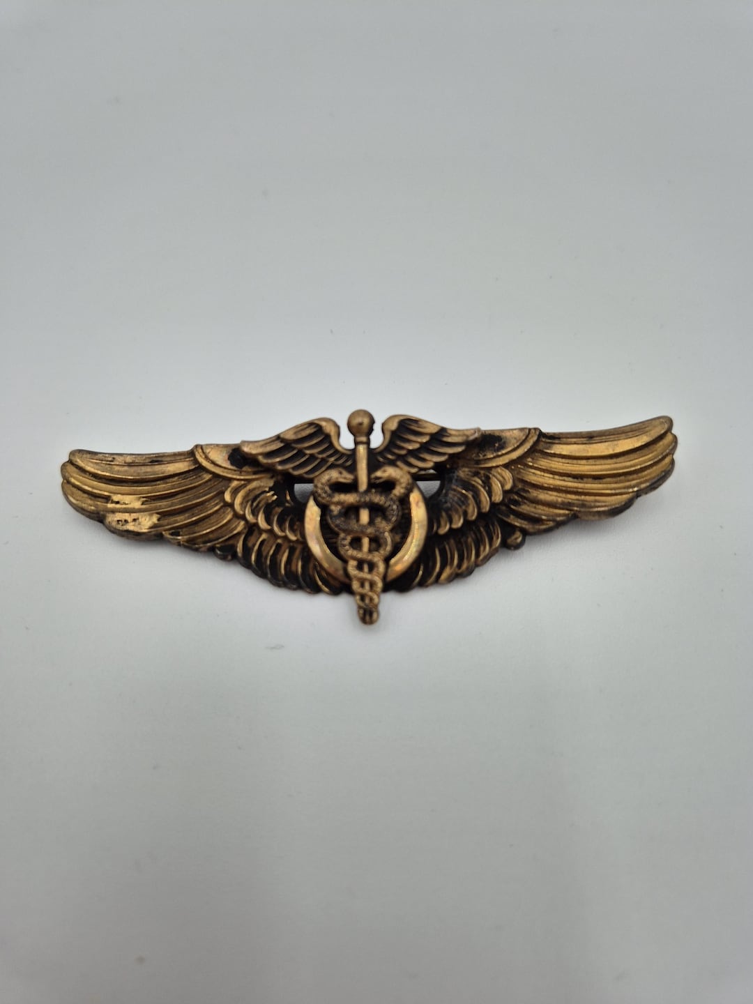 Genuine WWII Flight Surgeon Wings Pin Back, Sterling + 10k Gold - Etsy