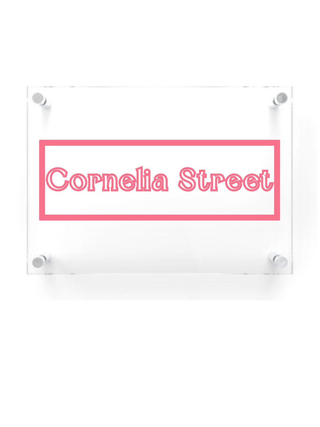Cornelia Street Inspired Wall Art | Aesthetic Street Sign Decor | Pink ...