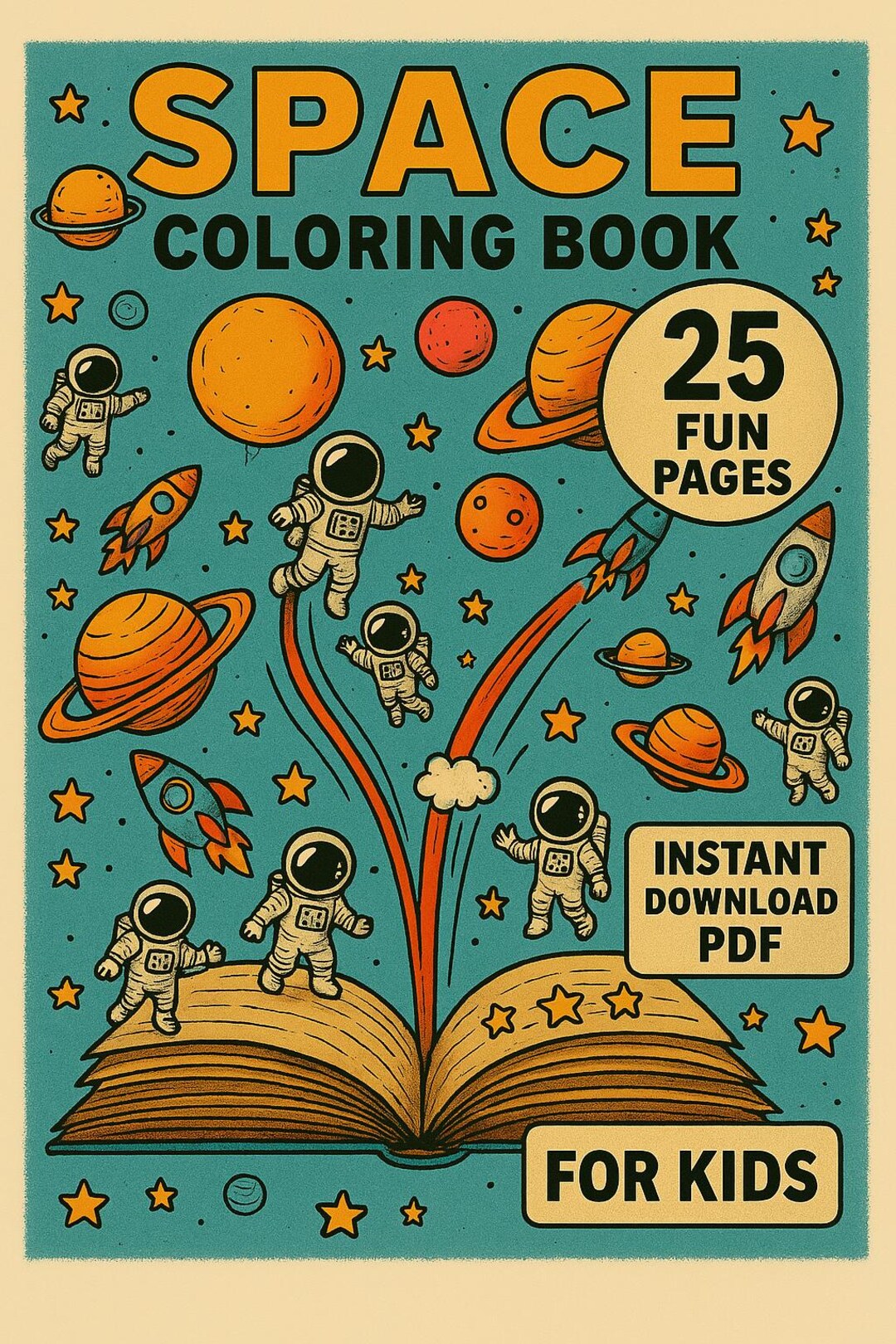 Space Coloring Book for Kids | Fun Outer Space Activity | Printable ...