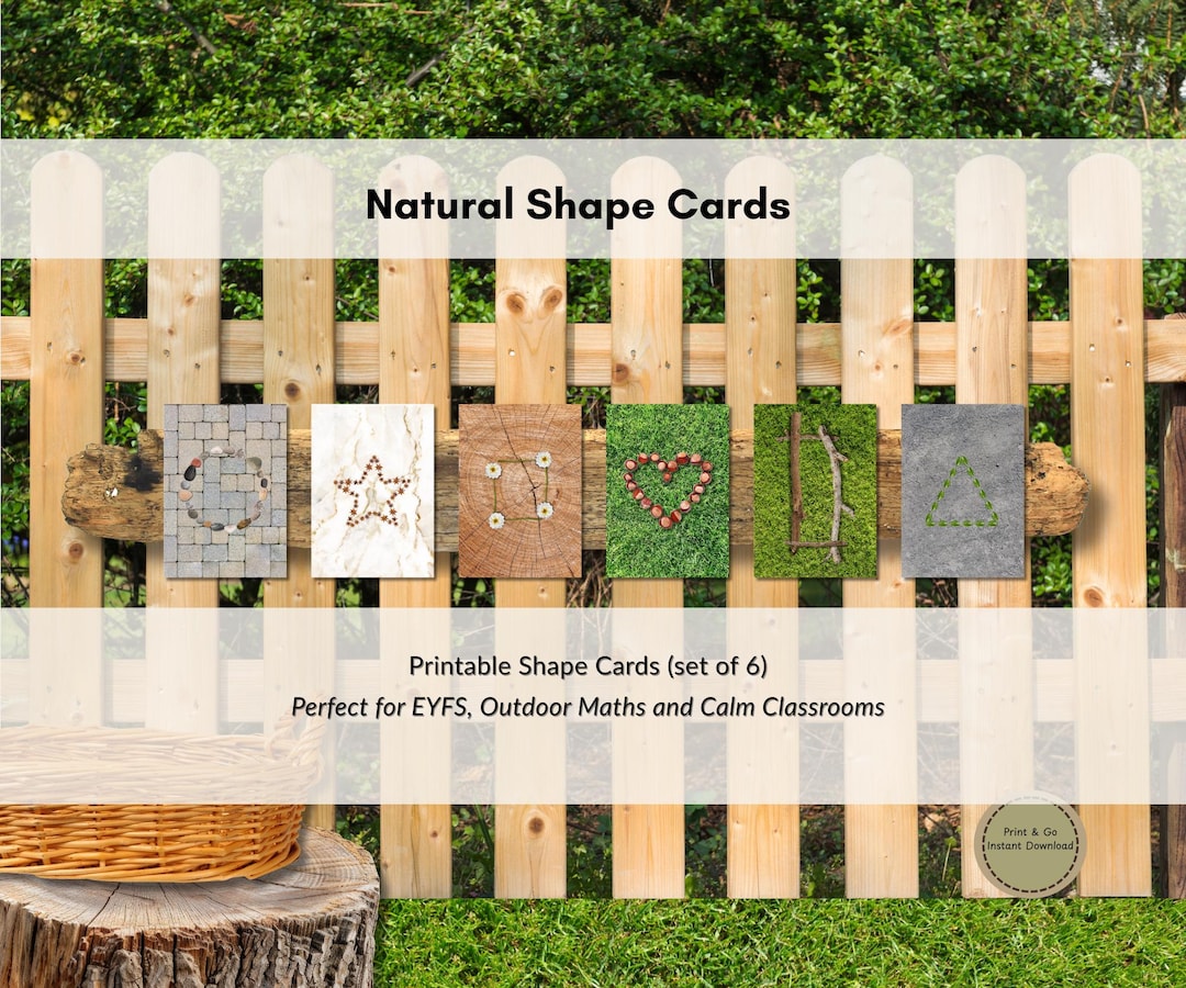 Nature Shape Cards | Printable A5/A4 Flashcards for Early Years ...