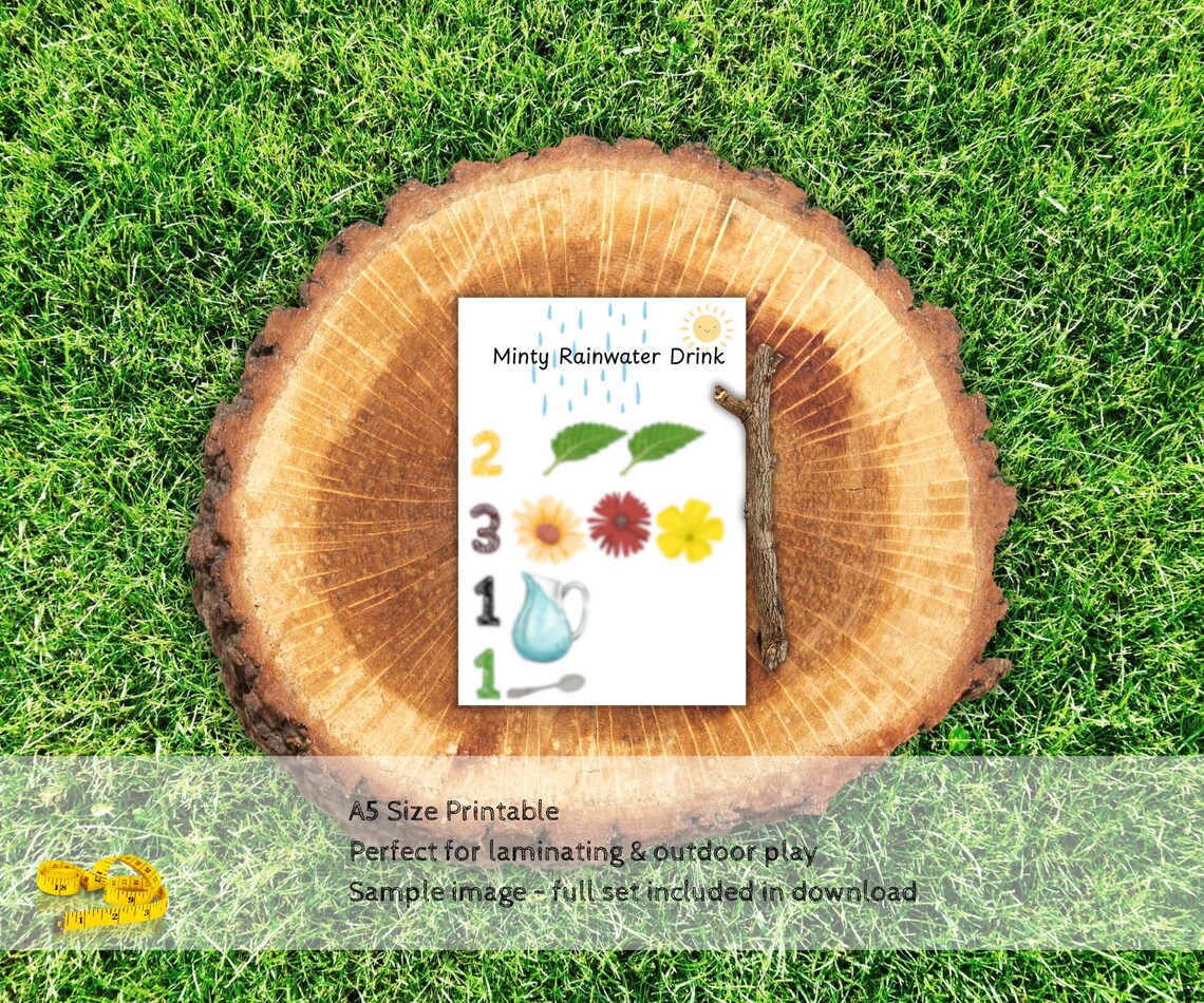 Mud Kitchen Recipe Cards Printable | Nature Play Activity | A5 EYFS ...