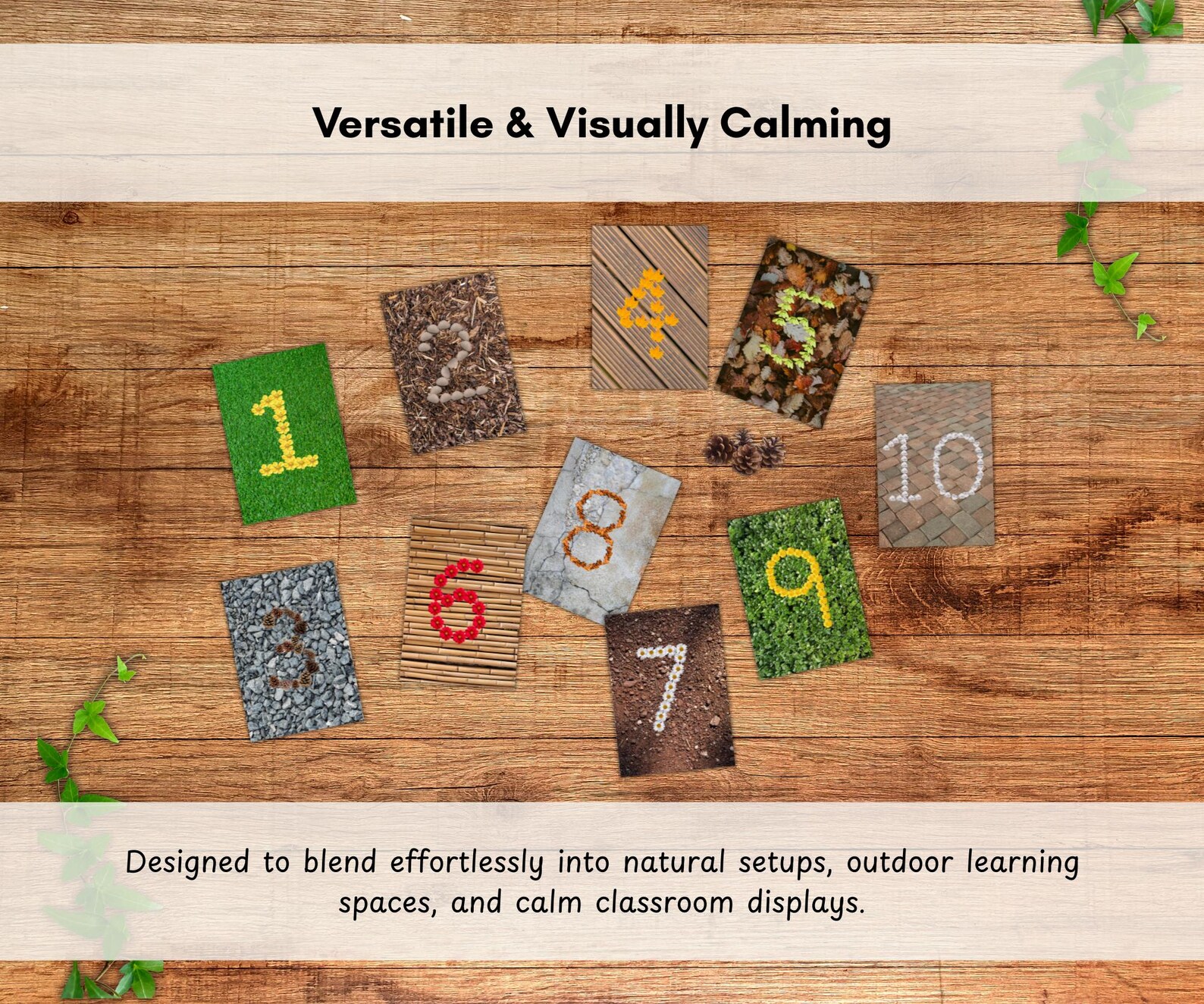 Nature Numeracy Printable | A5 Number Cards 1–10 for EYFS & Outdoor ...