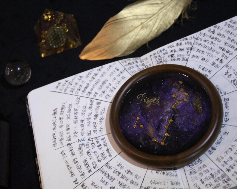 Pisces Decorative Drink Coaster | Star Sign Gift | Coffee Corner Decor ...