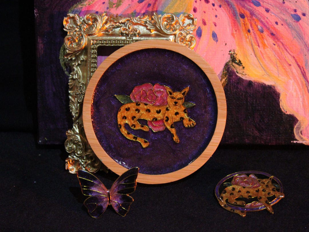 Decorative Drink Coaster | Unique Desk Gift | Leopard Decor | Coffee ...