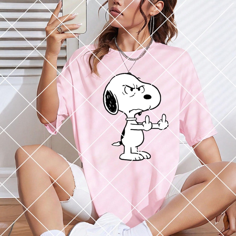 Snoopy Middle Finger SVG, Funny Snoopy SVG, Angry Snoopy SVG - Etsy