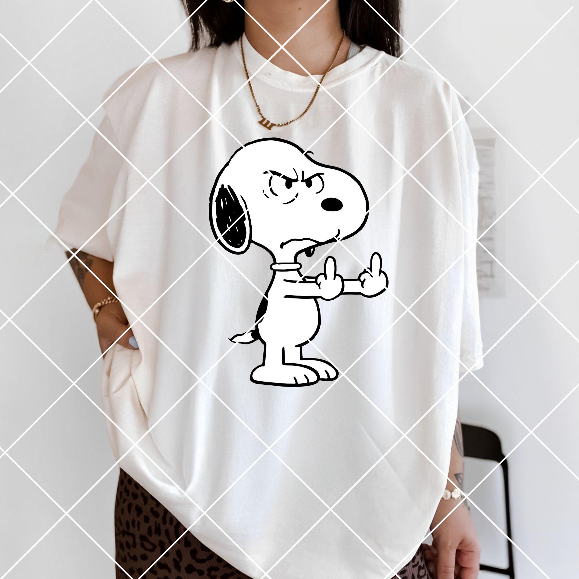 Snoopy Middle Finger SVG, Funny Snoopy SVG, Angry Snoopy SVG - Etsy