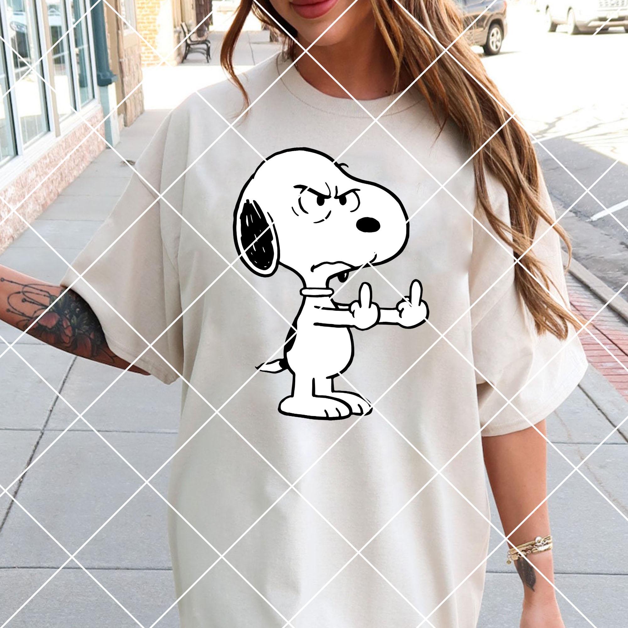 Snoopy Middle Finger SVG, Funny Snoopy SVG, Angry Snoopy SVG - Etsy