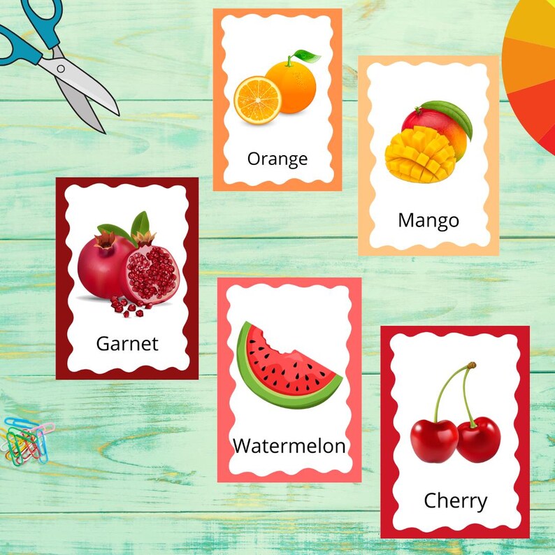 Fruits and Vegetables - Cards for Preschoolers, Printable Cards ...