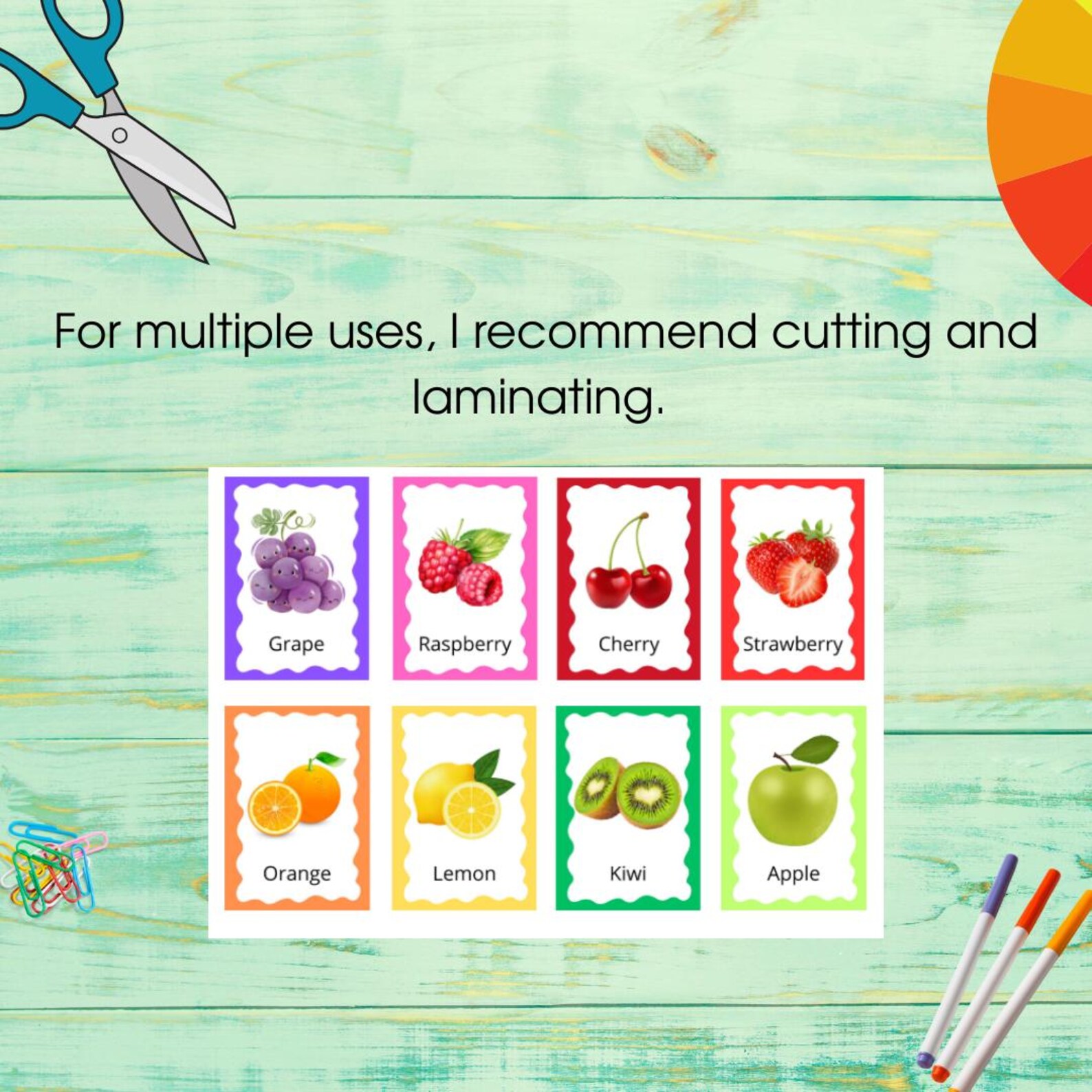 Fruits and Vegetables - Cards for Preschoolers, Printable Cards ...