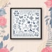 Quaker Spring Cross Stitch Pattern, Monochromatic Nature Sampler (PDF ...