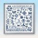 Quaker Spring Cross Stitch Pattern, Monochromatic Nature Sampler (PDF ...