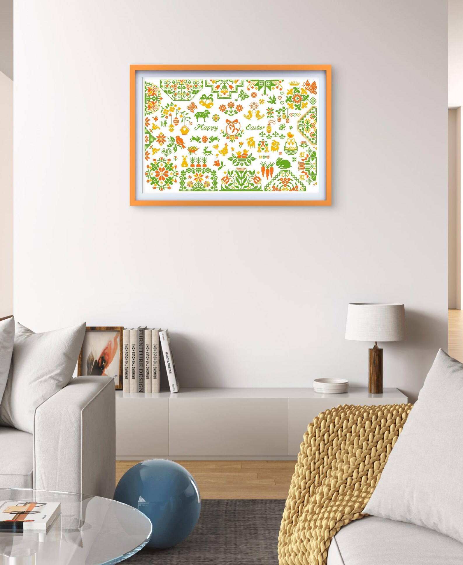 Quaker Easter Cross Stitch Pattern, Spring Holiday Sampler (PDF ...