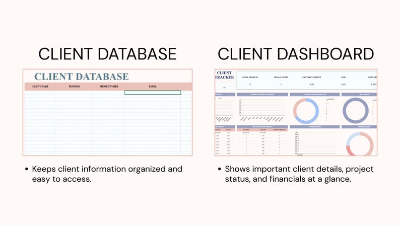 Client Tracker Template | Google Sheets & Excel – Lead Tracker, Invoice ...