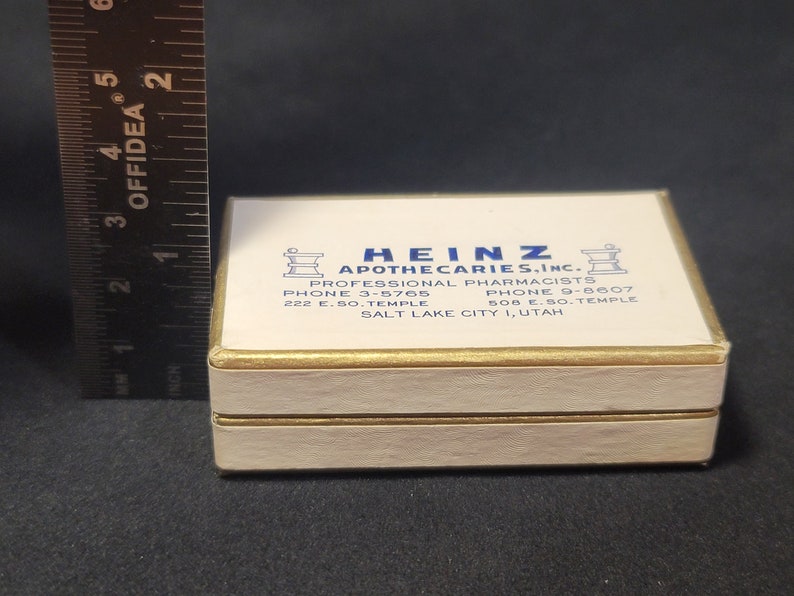 Vintage Pharmacy Box 1950s, Salt Lake City, Utah, HEINZ APOTHECARIES ...