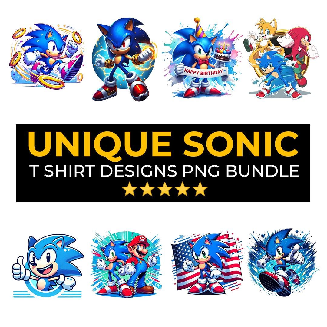 Sonic the Hedgehog PNG Bundle I Sonic the Hedgehog I Sonic Png I ...