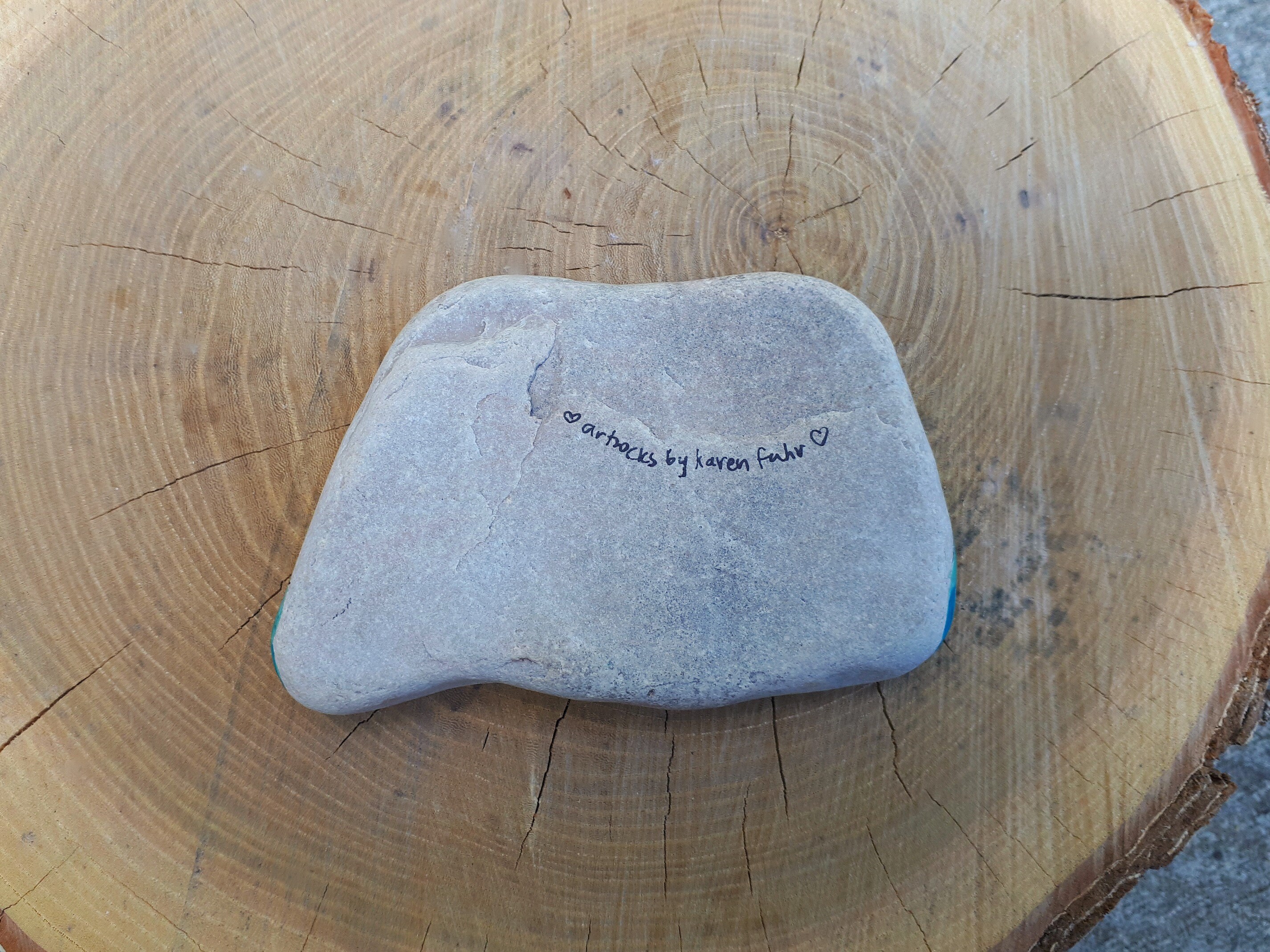 Painted Stone, Life is Beautiful, Wave Art, Artrocks, Painted Rock - Etsy