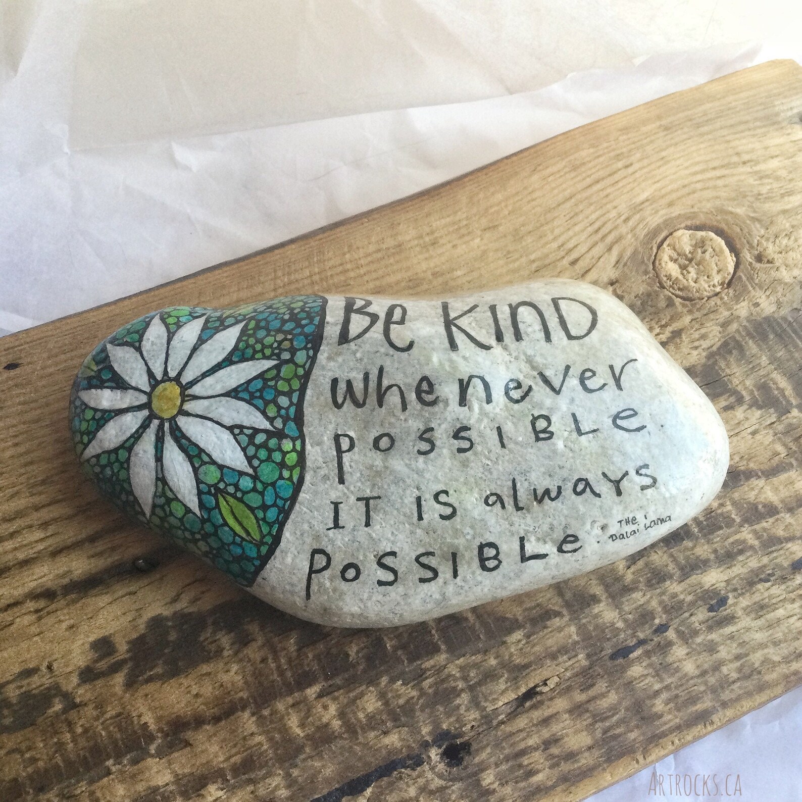 Be Kind Painted Stone ArtRock Painted Stone Painted Rock | Etsy