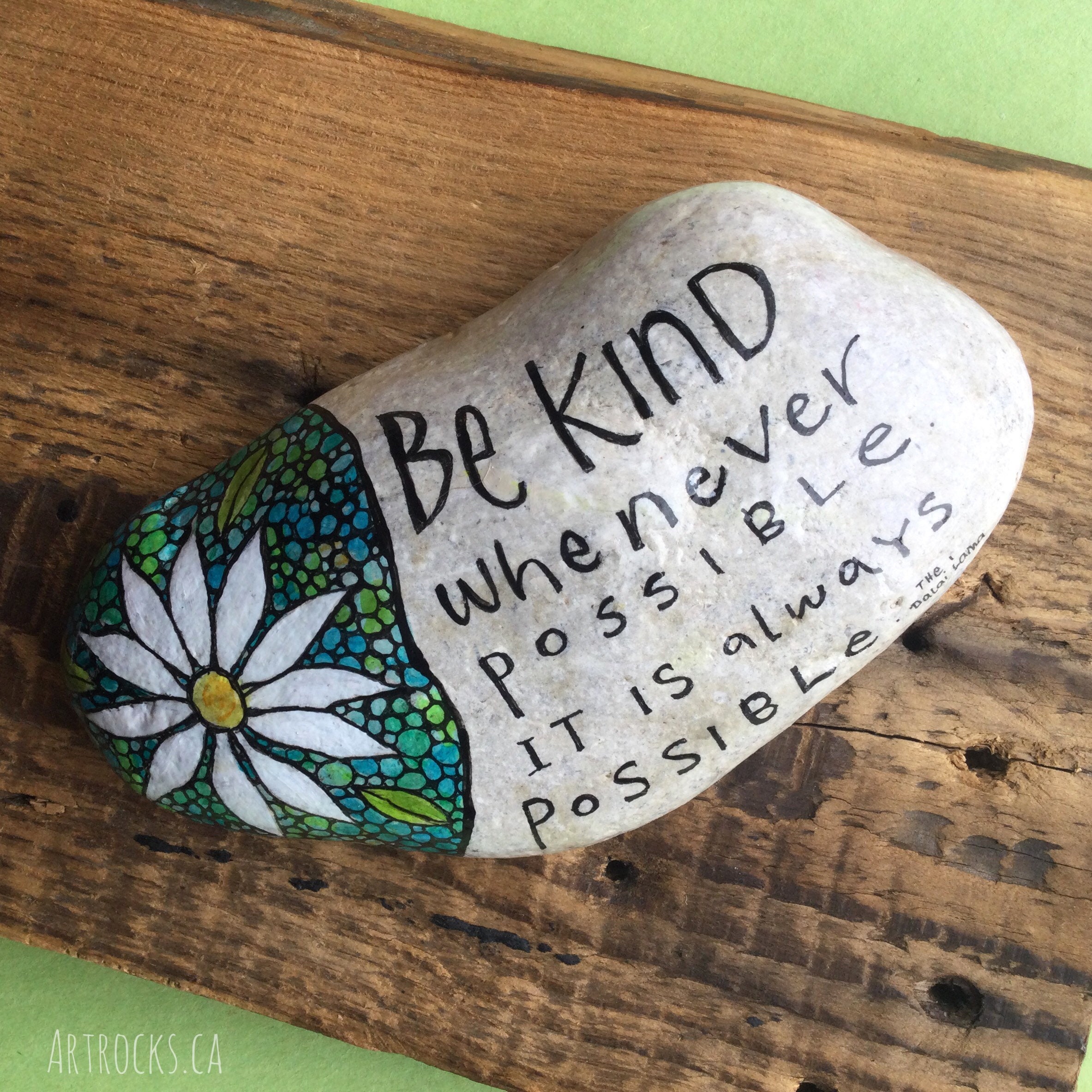 Be Kind Painted Stone, ArtRock, Painted Stone, Painted Rock, Rock ...