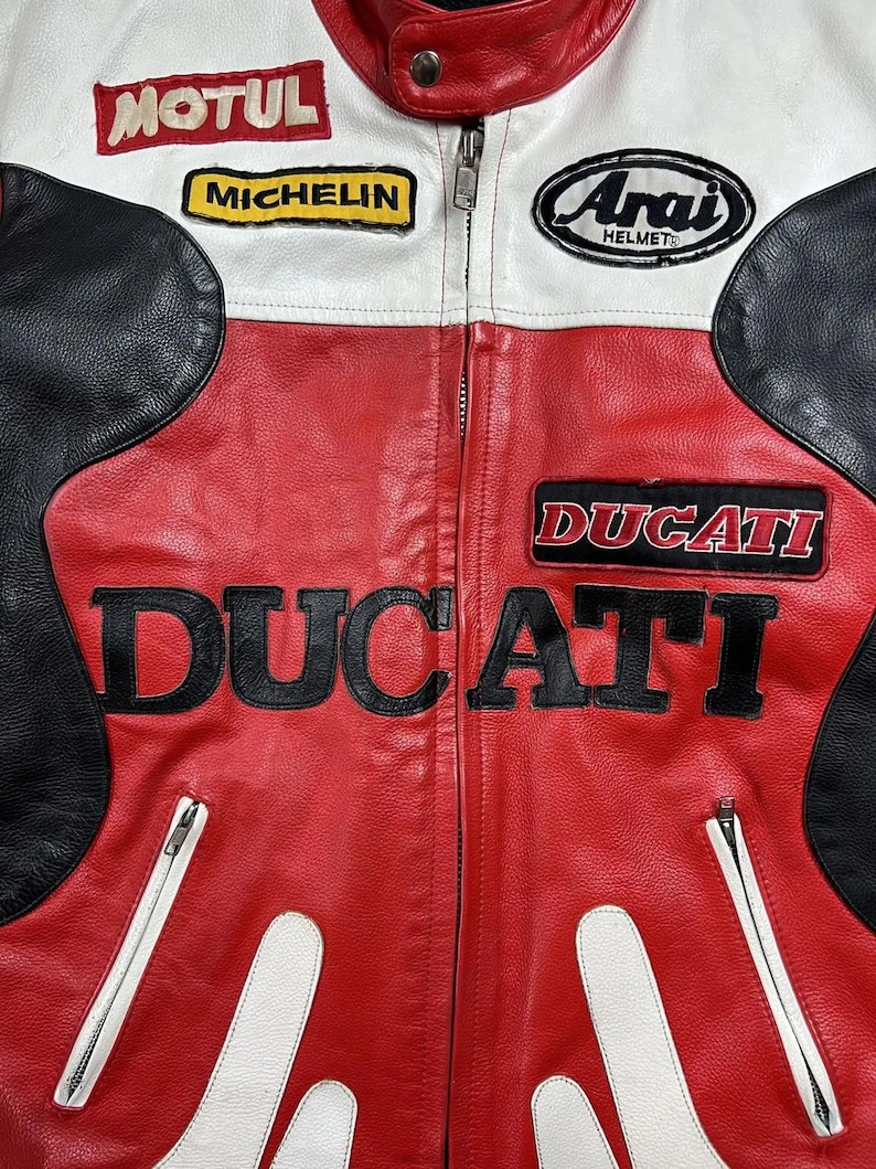 Ducati Racing Motorbike Cowhide Leather Jacket New Ducati Motorcycle ...