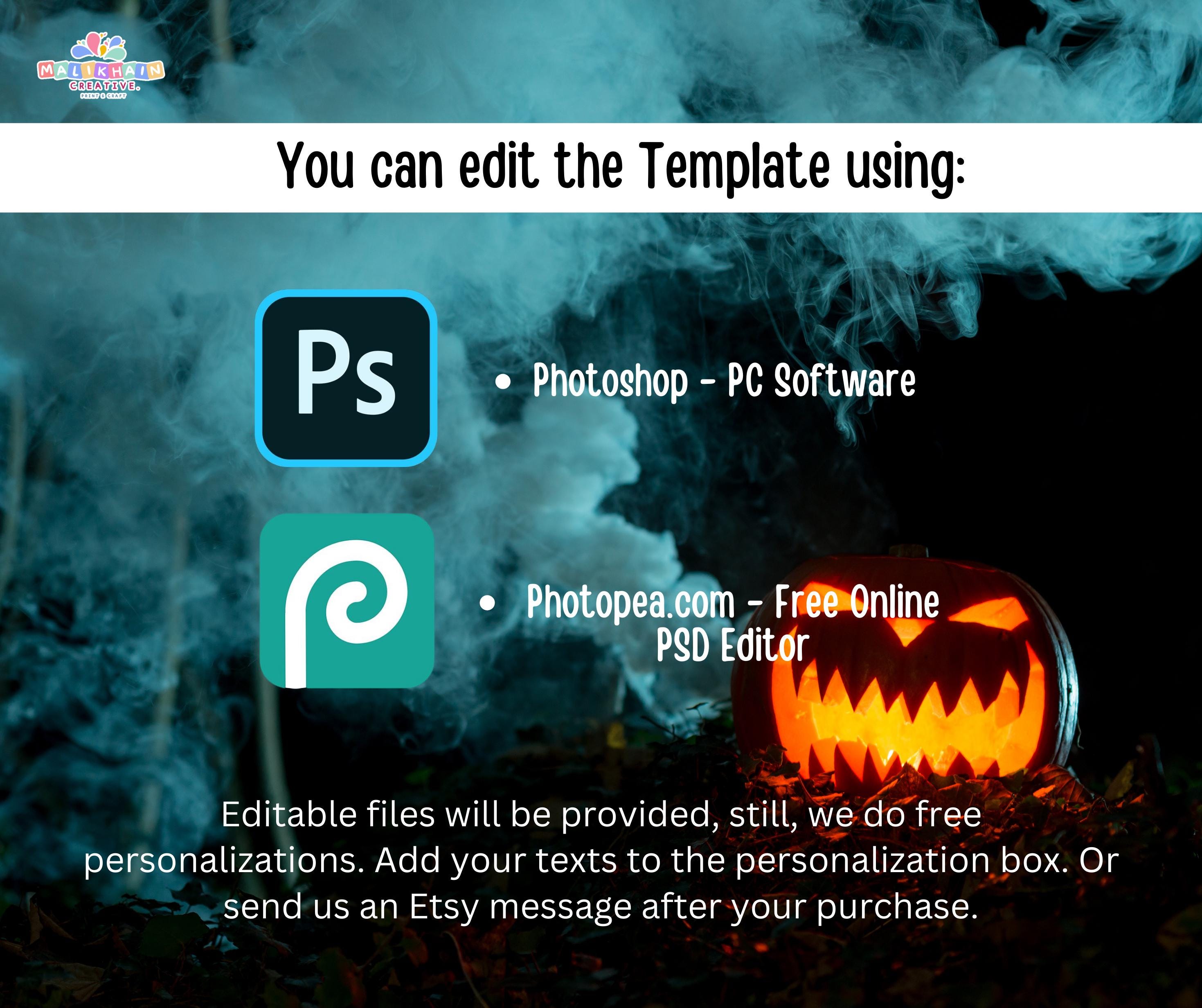 Horror Photo Booth Template: Spooky Halloween Party Design (2x6 & 4x6 ...