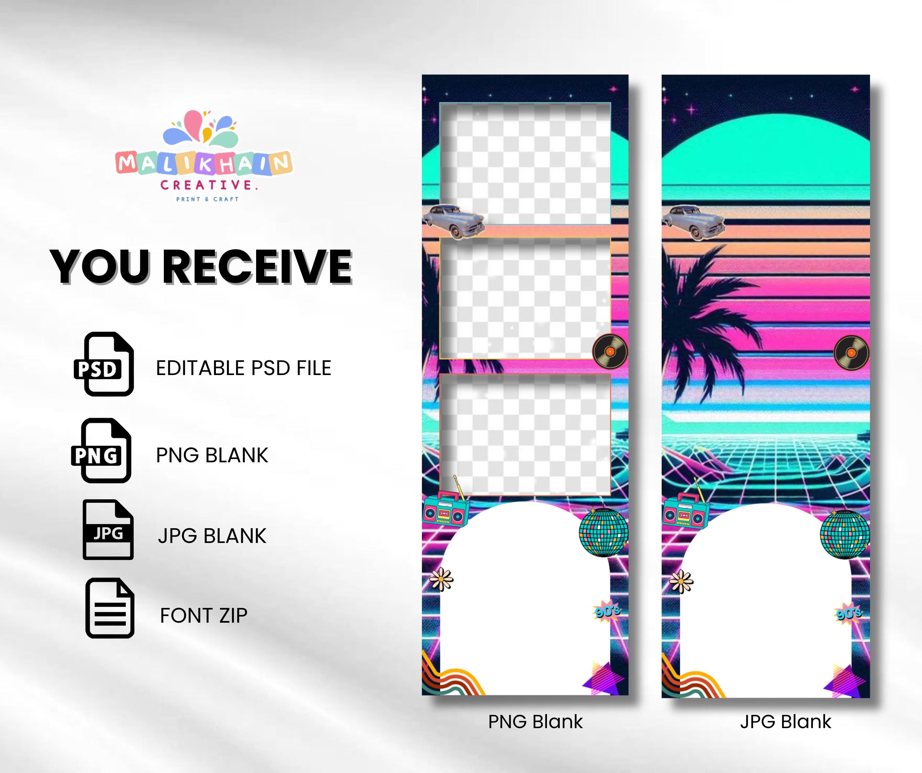 90s Theme Photo Booth Template: Retro Birthday Party, Hip-hop Event ...