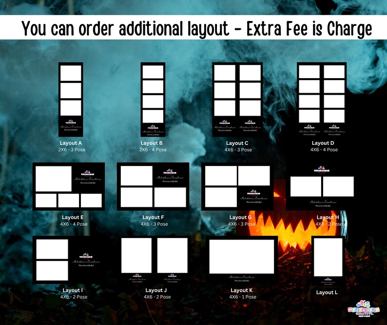 Horror Photo Booth Template: Spooky Halloween Party Design (2x6 & 4x6 ...