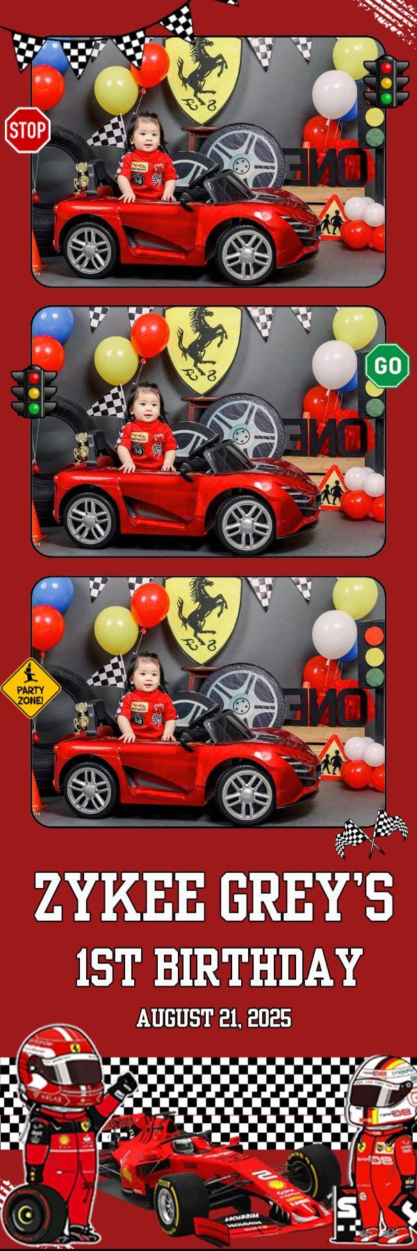 Race Car Photobooth Template | Racing Theme Photo Booth Layout 4x6 and ...