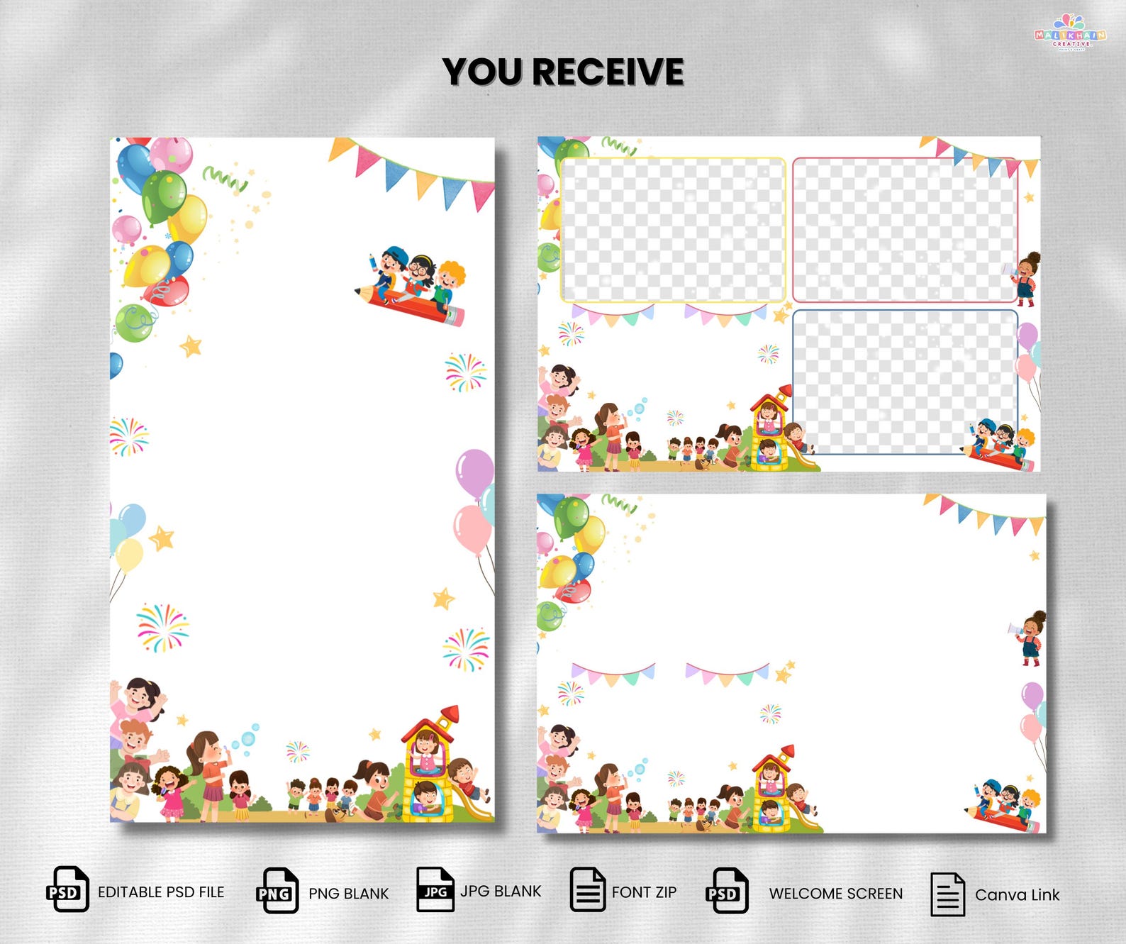 Family Day Photo Booth Template: Editable PSD & Canva Design (digital ...