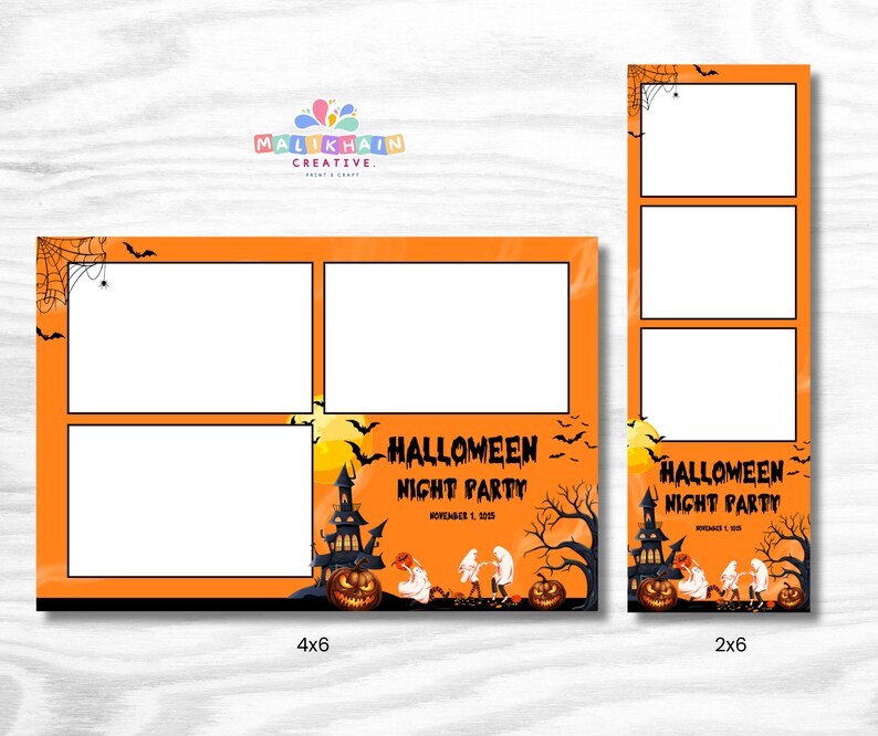 Spooky Halloween Photo Booth Template: Haunted Party Design (PSD ...