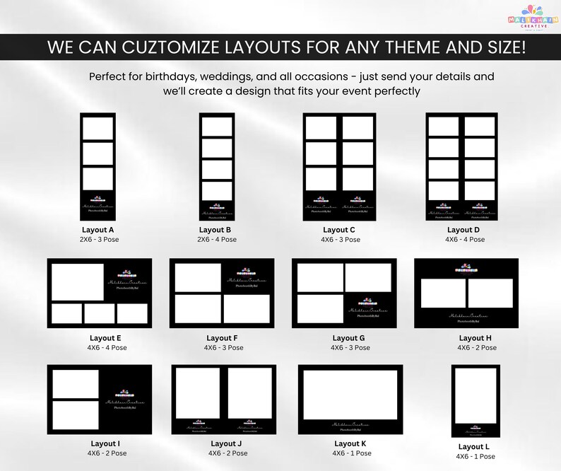 Photobooth Templates Bundle | Instant Download Photobooth Layouts for ...