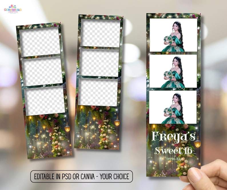 Enchanted Photo Booth Template With Welcome Screen – Editable in ...